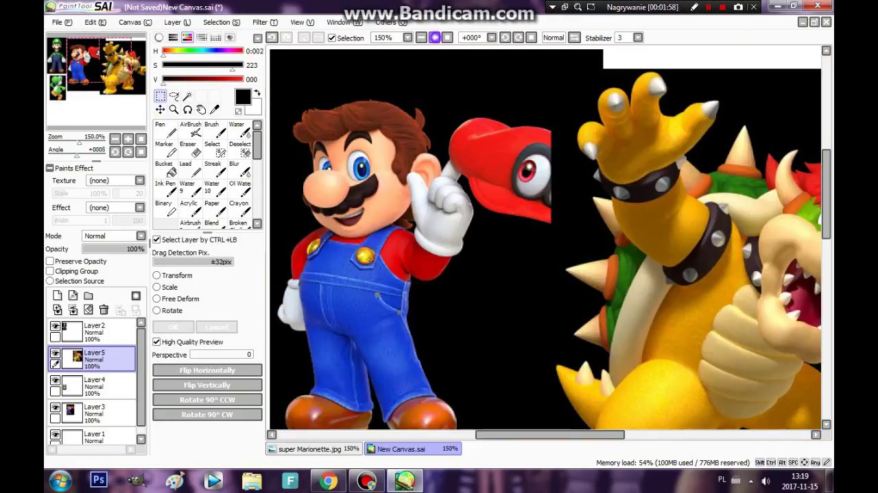 Super Marionette Bros | SpeedPaint - YouTube