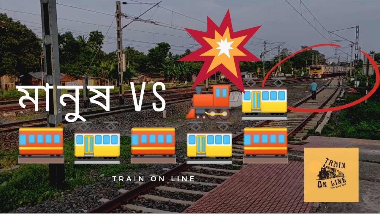 Man vs dangerous train face to face what happened next!! 💥#firstever # ...