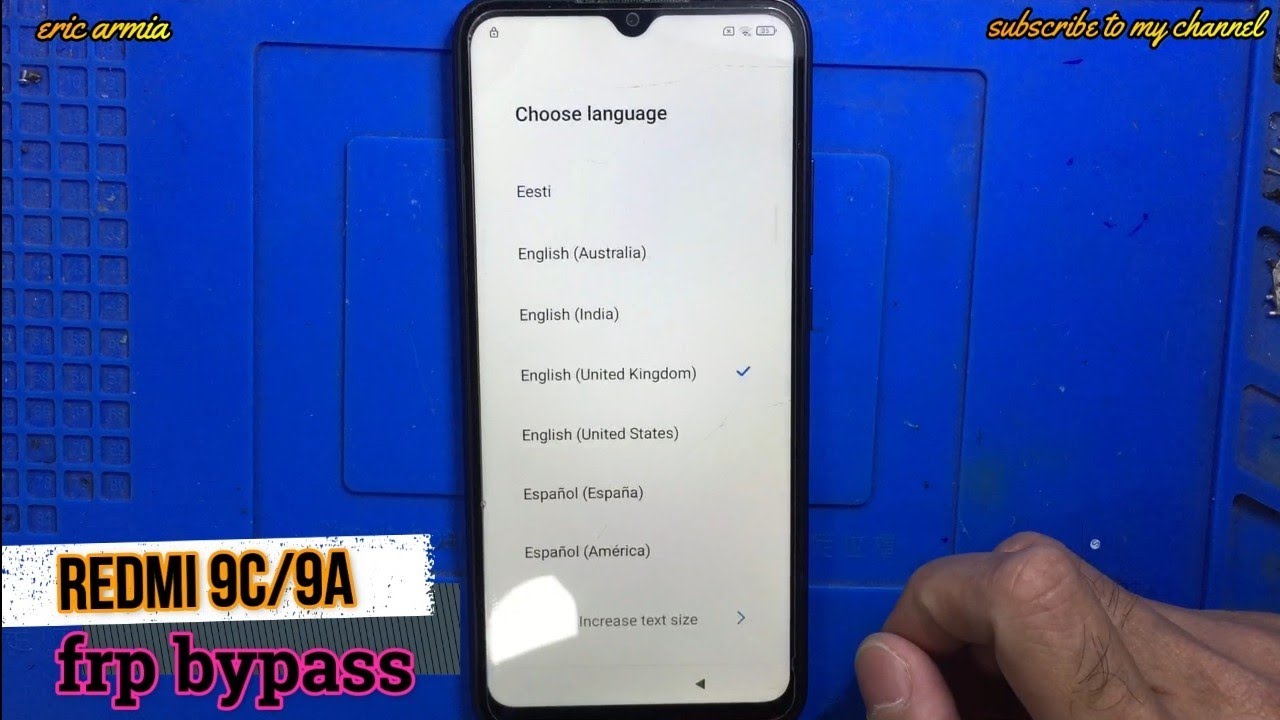 XIAOMI REDMI 9C/9A FRP BYPASS - YouTube