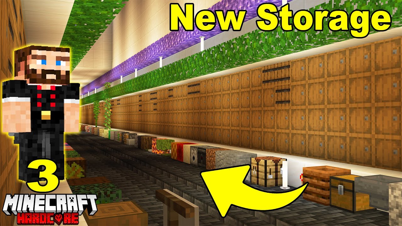 NEW Automatic Storage System In Hardcore Minecraft 1.20 | Automatic ...