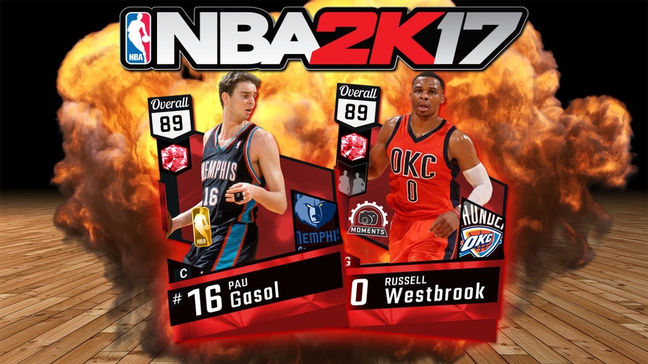 RUBY RUSSELL WESTBROOK AND RUBY PAU GASOL! - NBA 2K17 MyTeam Blacktop ...