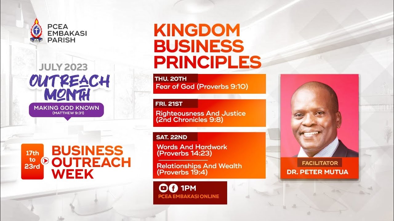 Kingdom Business Principles Day 1||Fear Of God||Proverbs 9:10 by Dr Peter Mutua - YouTube