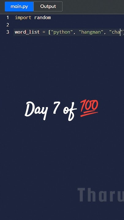 Day 7 of 💯 days coding Challenge with Code | Tharun A S | #python #tiktok #coding #tipsandtricks ...