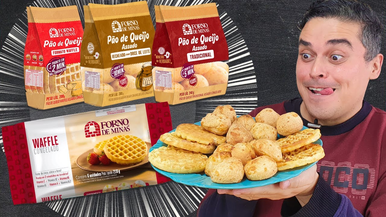 Pronto em 5 MINUTOS! - Pão de Queijo e Waffle Congelado da Forno de ...
