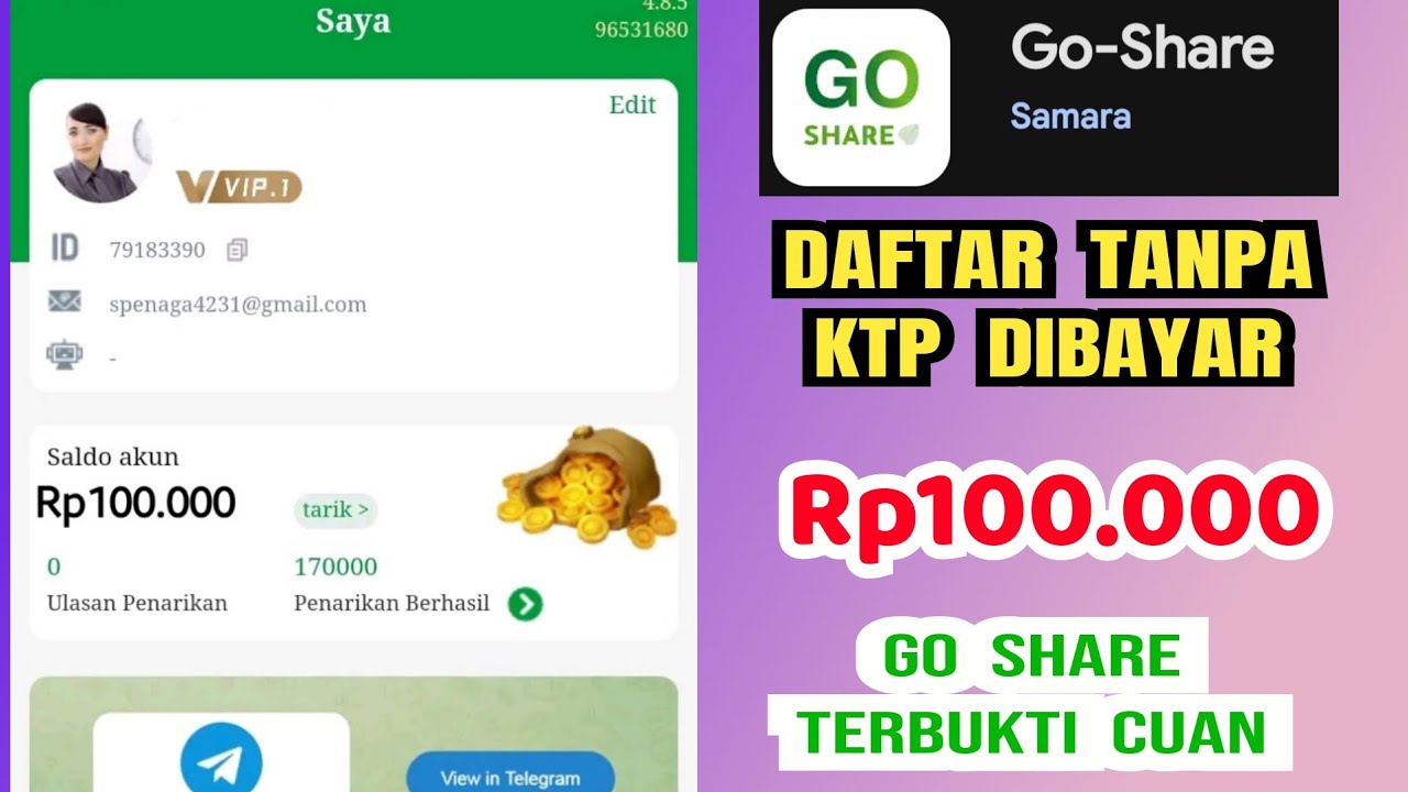event GO SHARE terbaru, daftar GO SHARE promo pengguna baru TANPA KYC ...
