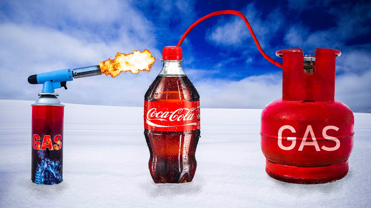 Filled a Coca Cola bottle with gas and set it on fire || Dangerous ...