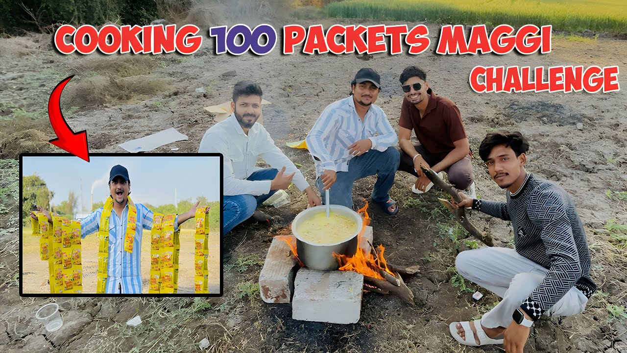 100 Packets of Maggi Cooking Challenge | Mission Successful | Tausif ...