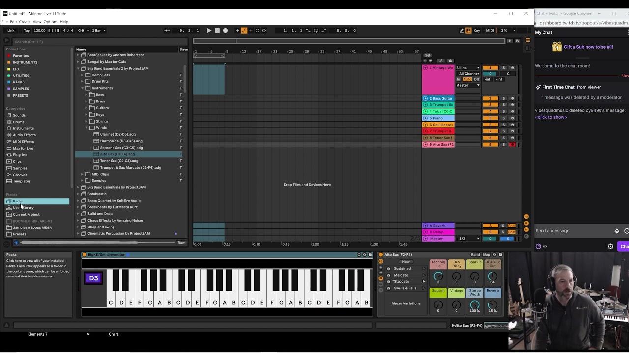 Making a track using only the BIG BAND ESSENTIALS 2 pack for Ableton ...