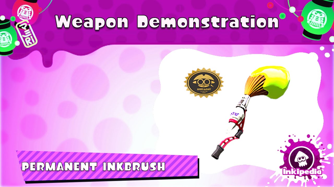 Permanent Inkbrush ~ Weapon Demonstration (Splatoon) - YouTube