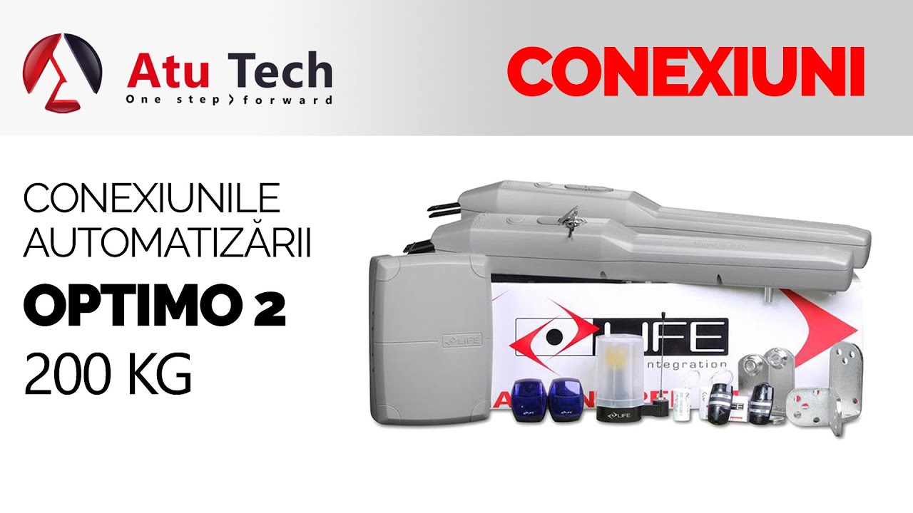 Conexiuni electrice pe automatizarea Optimo 2 Life de 200 Kg - YouTube