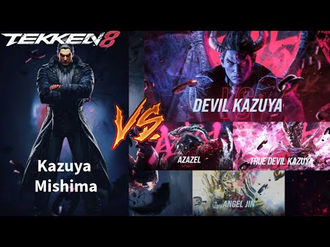 Tekken 8 Kazuya vs all Final Bosses Final Stage Full Gameplay - YouTube