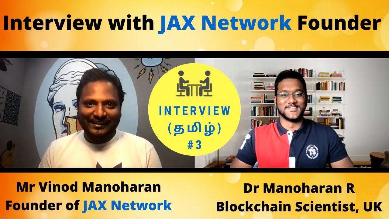 Interview with Jax Network Founder Vinod Manoharan - Crypto Tamil - YouTube