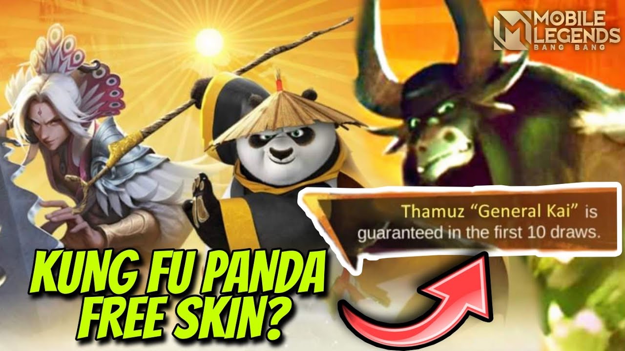 THAMUZ GENERAL KAI FREE SKIN? | KUNG FU PANDA SKIN | MLBB NEW SKIN ...