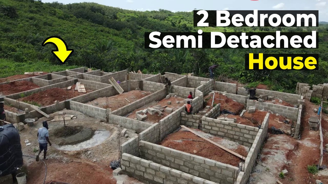 Building a 2 Bedroom Semi Detach House at Agyedam | Building in Ghana ...