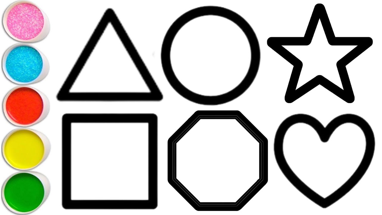 Shapes For Kids | Learn Colors,shapes drawing | 2d shapes, preschool ...