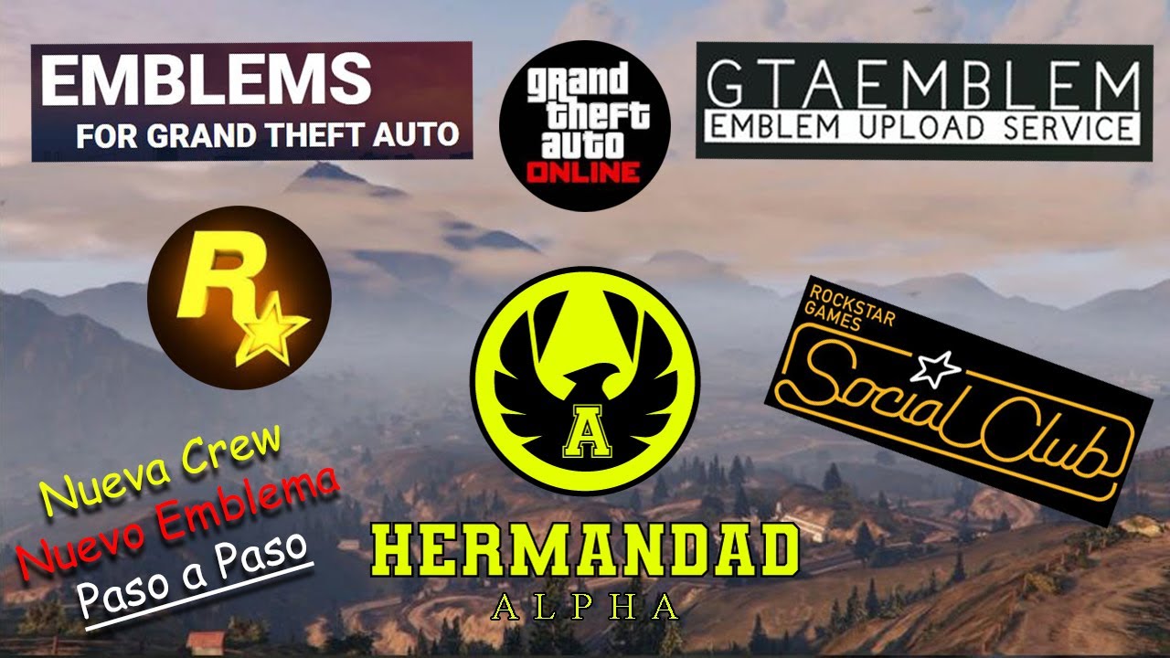 Cómo crear una Crew en GTA y ponerle cualquier imagen de Emblema - YouTube
