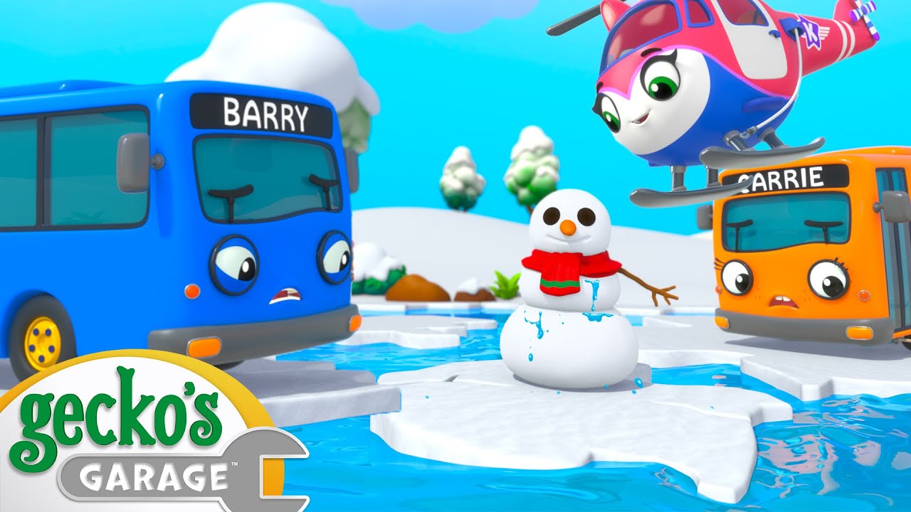 Frozen Lake | Gecko's Magical World | Animal & Vehicle Cartoons ...