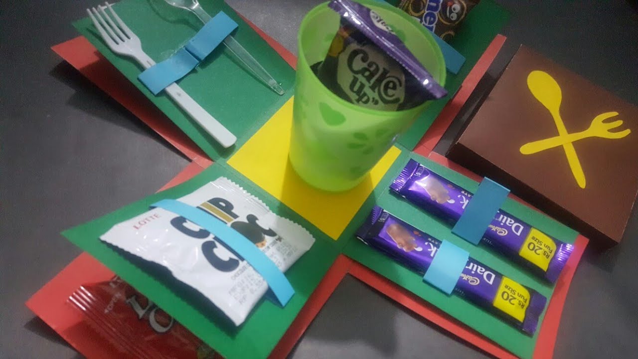 DIY Paper Craft | Kids Explosion lunch box - YouTube