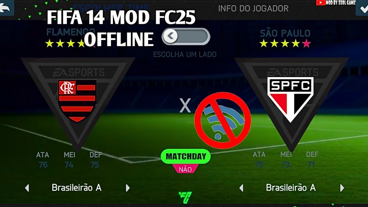 FIFA 14 MOD EA SPORTS FC 25 OFFLINE ATUALIZAÇÃO DO MOD DO FIFA 14 ...