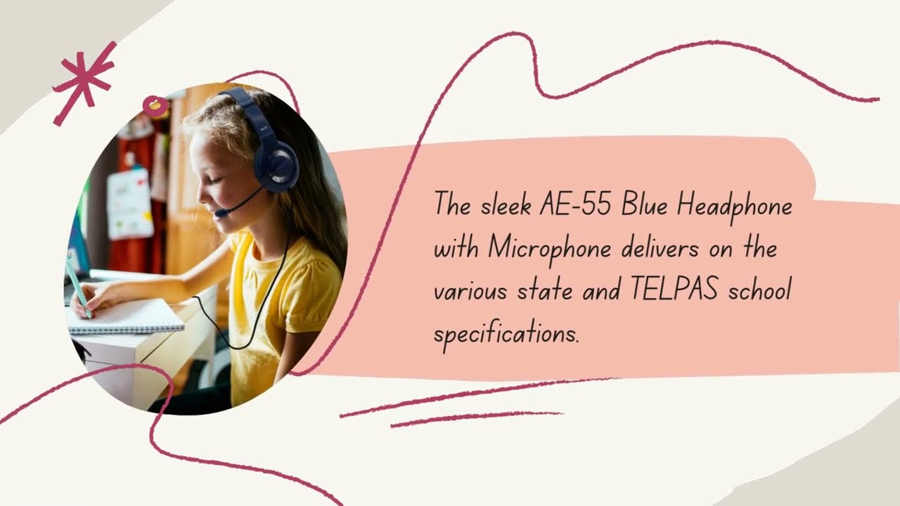 AE-55 School Testing Headset with 3.5mm Plug - YouTube