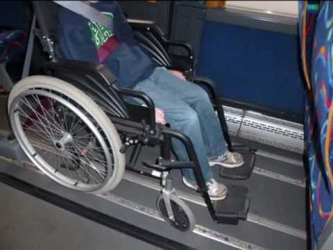 How we clamp a wheelchair in our mobility coach - YouTube