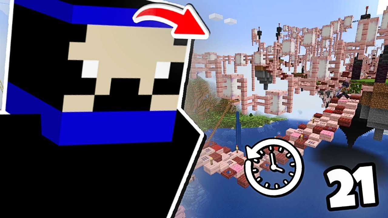 FLOATING CHERRY ROPE BRIDGE ISLAND TIMELAPSE!!! Minecraft 1.21.4 ...