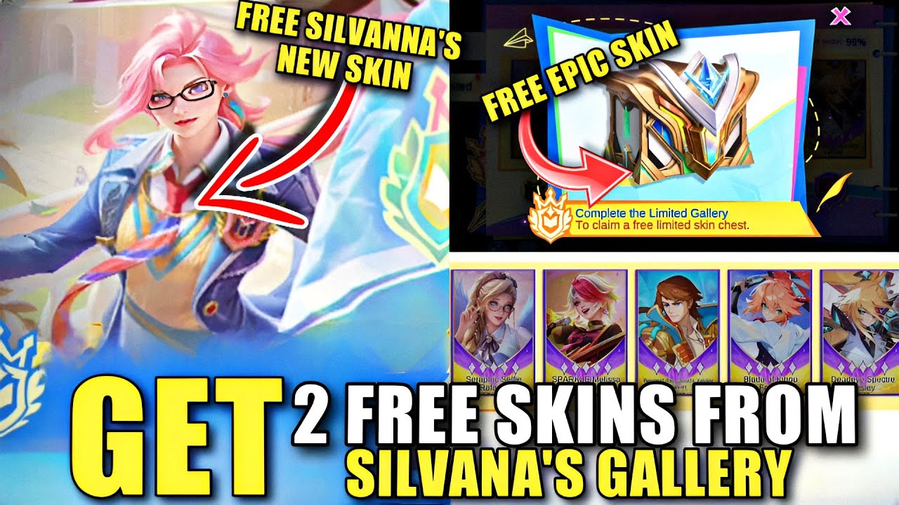 GET 2 FREE SKIN FROM SILVANA'S GALLERY | MOBILE LEGENDS NEW EVENT - YouTube