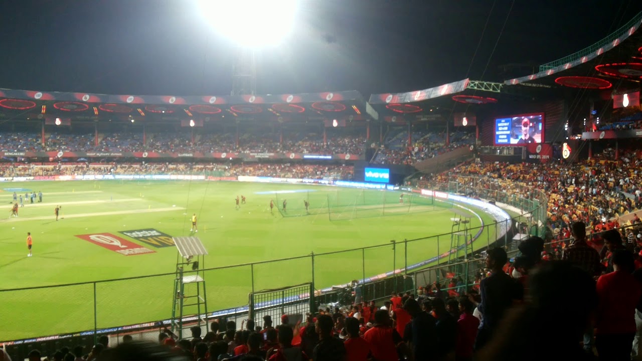 KKR vs RCB stadium view before match at Chinnaswamy STD - YouTube