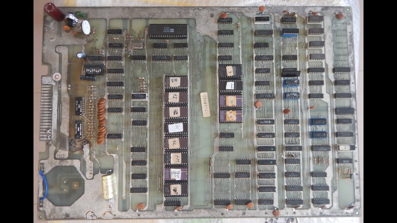 Old Pac Man arcade clone PCB repair - YouTube