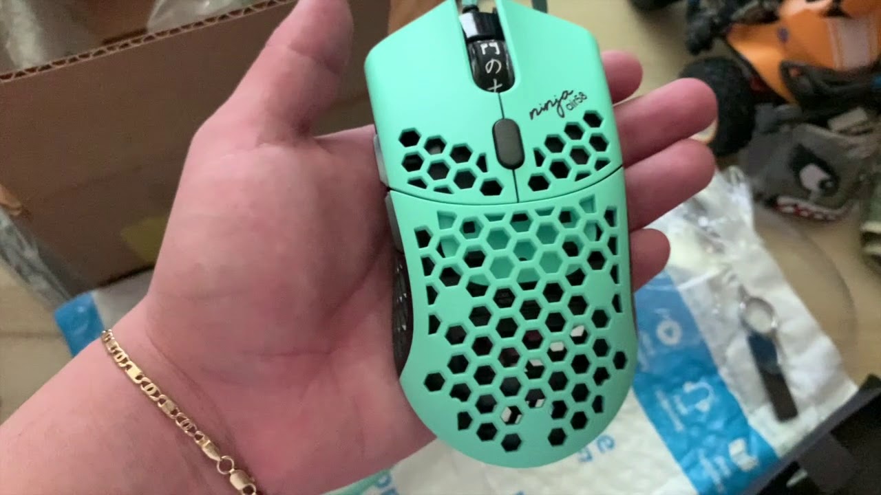400$ Mouse Unboxing Ninja Air 58 Cherry Blossom Blue - YouTube