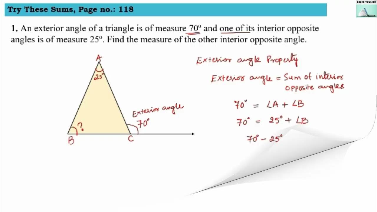 Page no.118 Try These Sums chapter-6 class 7 ||CBSE Std-7 Math Ch-5 Triangle and its Properties ...