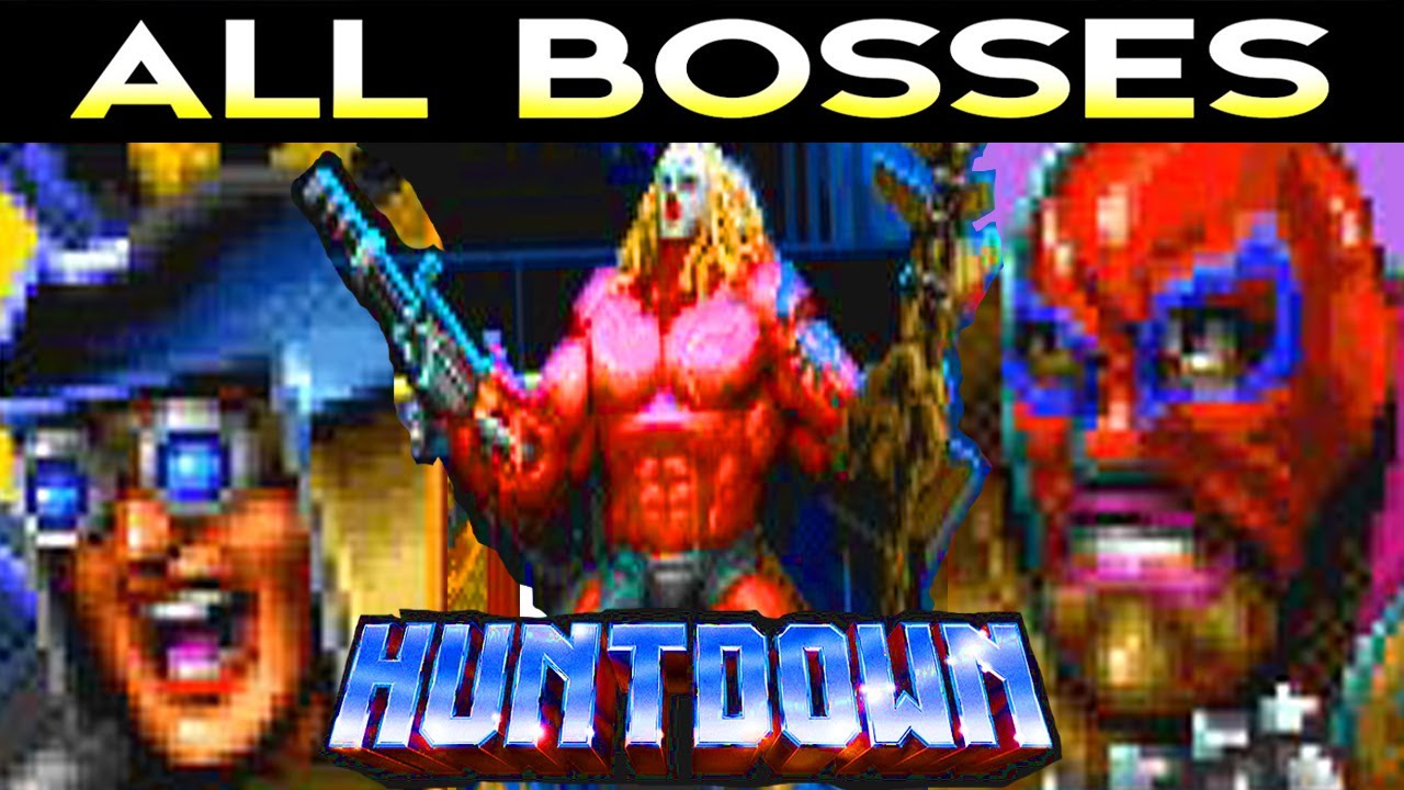 HUNTDOWN - ALL BOSSES + Ending - YouTube