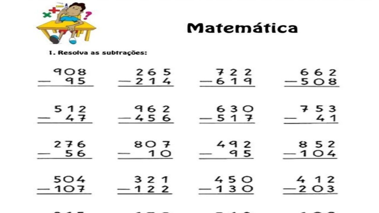 Subtração Com Centenas - YouTube