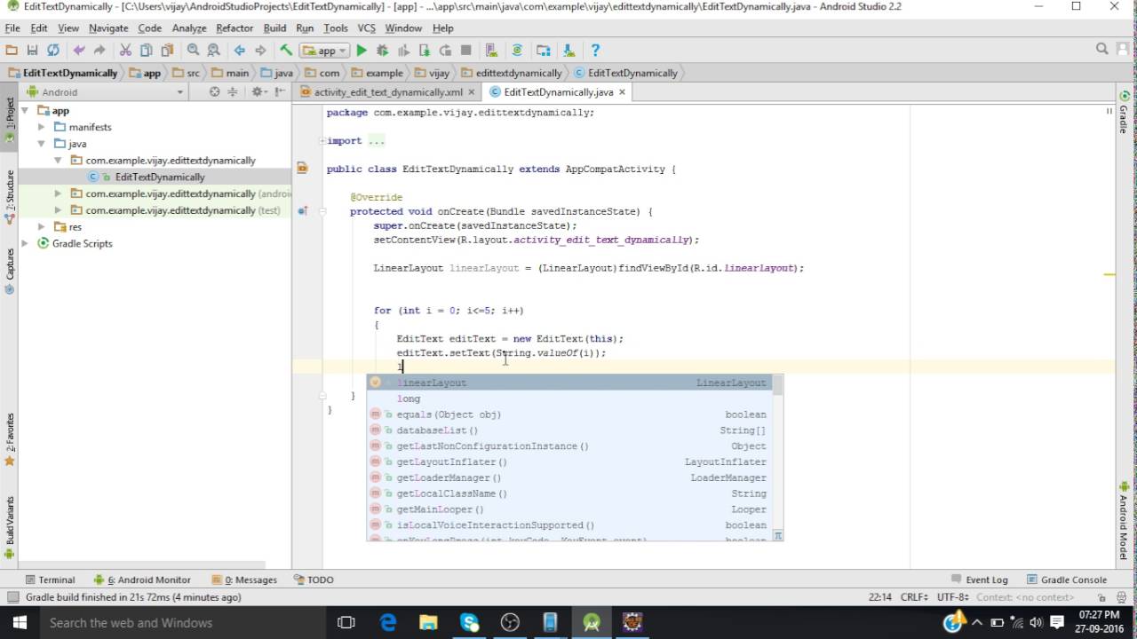 02 Eng Android Edittext Dynamically Youtube 6038