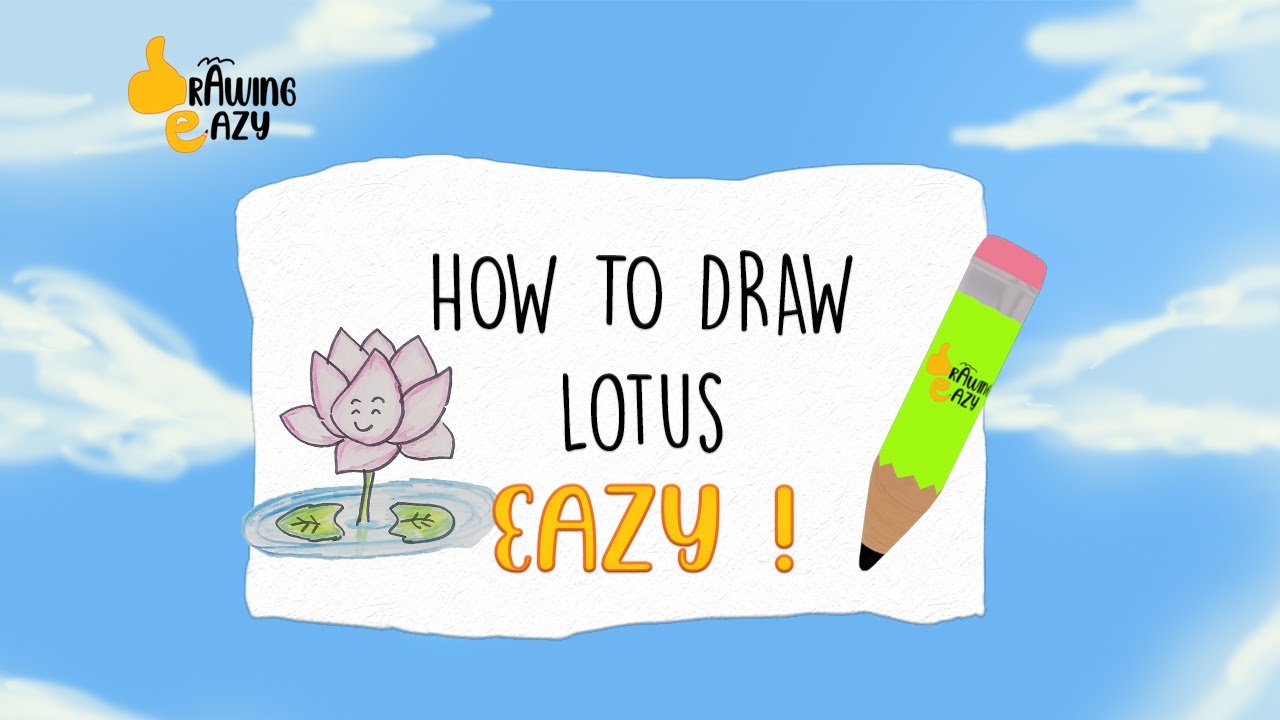 How to Draw a Lotus | Easy Drawing Tutorial for Kids | Drawing Eazy ...