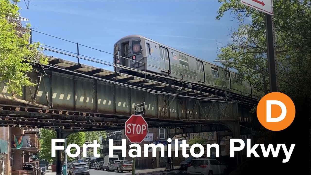 ᴴᴰR68 D Train at Fort Hamilton Pkwy filmed at street level [TINY] - YouTube