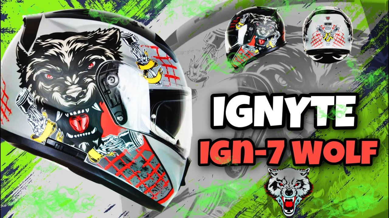 Unboxing of Ignyte IGN 7 Wolf Graphic Helmet | ISI/DOT Certified Helmet ...