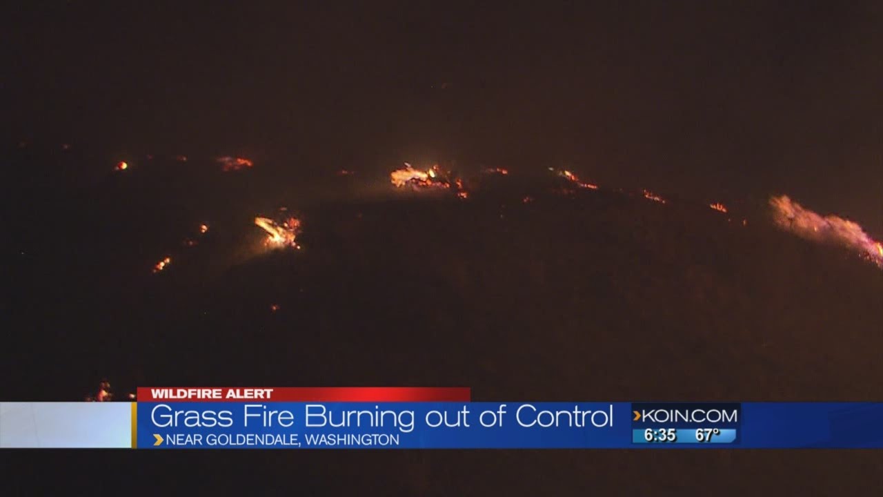 Highways re-open after Goldendale grass fires - YouTube