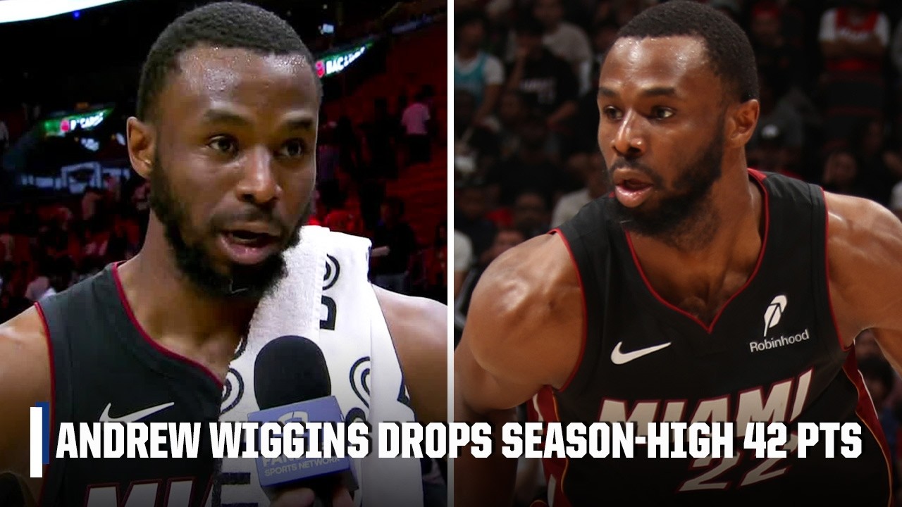 Andrew Wiggins reacts to SEASON-HIGH 42 PTS in win over Hornets 💪 | NBA ...