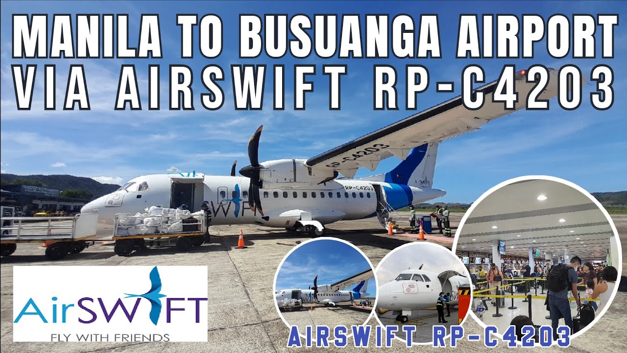 Flight via AirSwift RP-C4203 from NAIA Terminal 4 bound to Busuanga ...