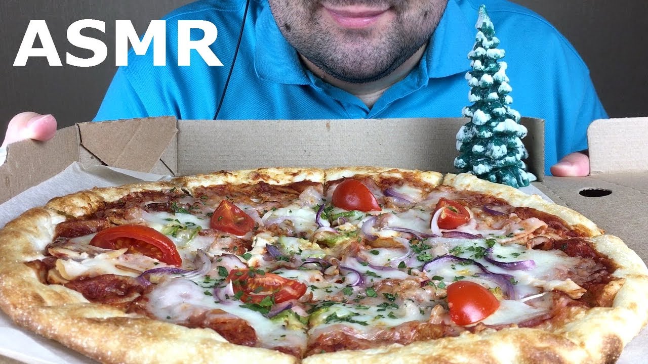 ASMR MOZZARELLA PIZZA (Eating Sounds) Mukbang *NO TALKING* - YouTube