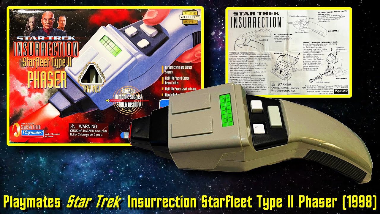 Playmates STAR TREK Insurrection Starfleet Type II Electronic Hand ...