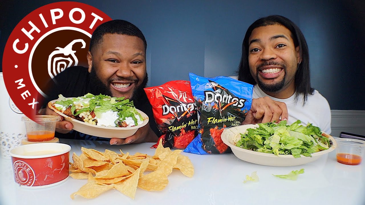 CHIPOTLE MUKBANG @BeingMylen 1ST TIME TRYING CHIPOTLE ...