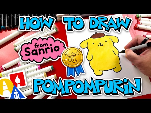How To Draw Pompompurin From Sanrio - Videos For Kids