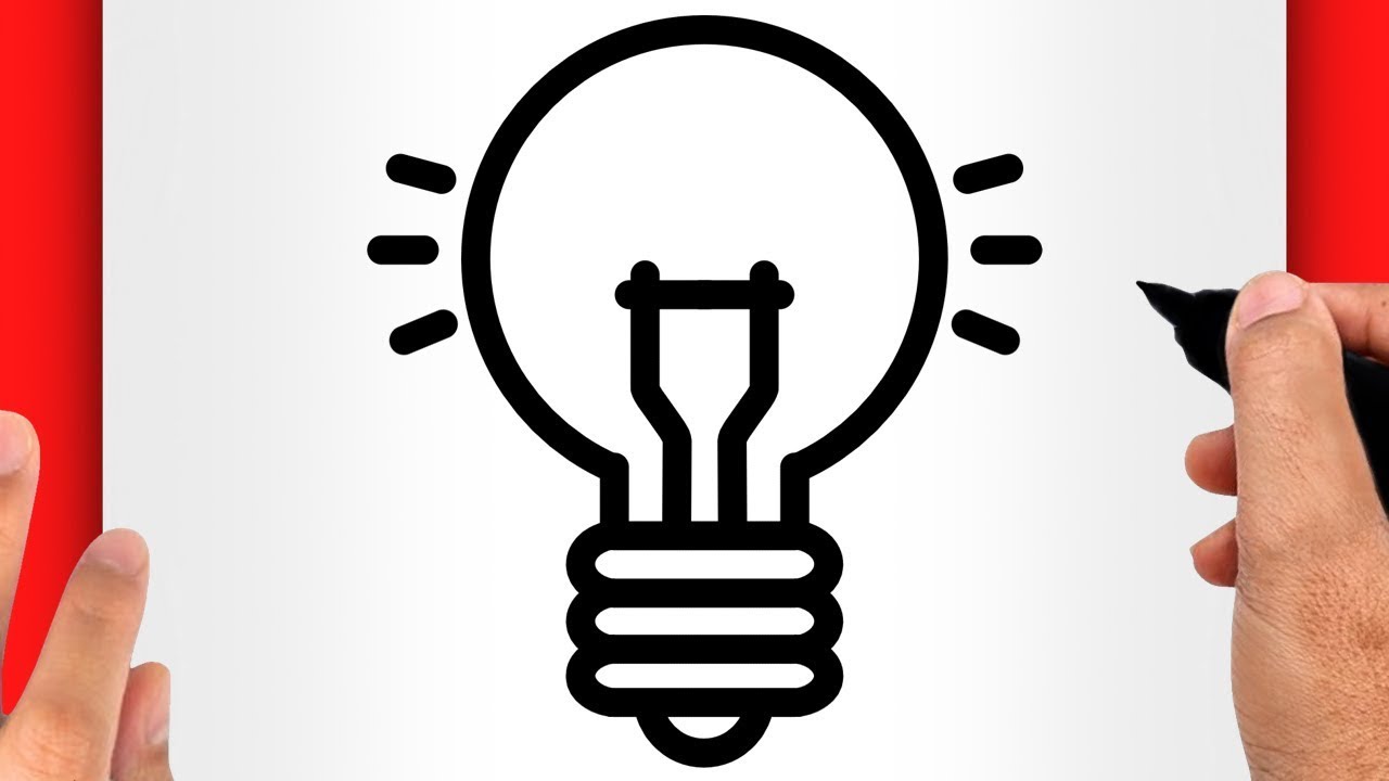 HOW TO DRAW A LIGHT BULB DRAWING STEP BY STEP FOR BEGINNERS (EASY AND ...