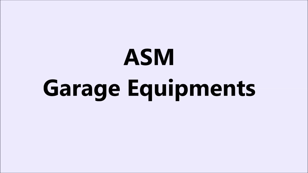 ASM Garage equipment - YouTube