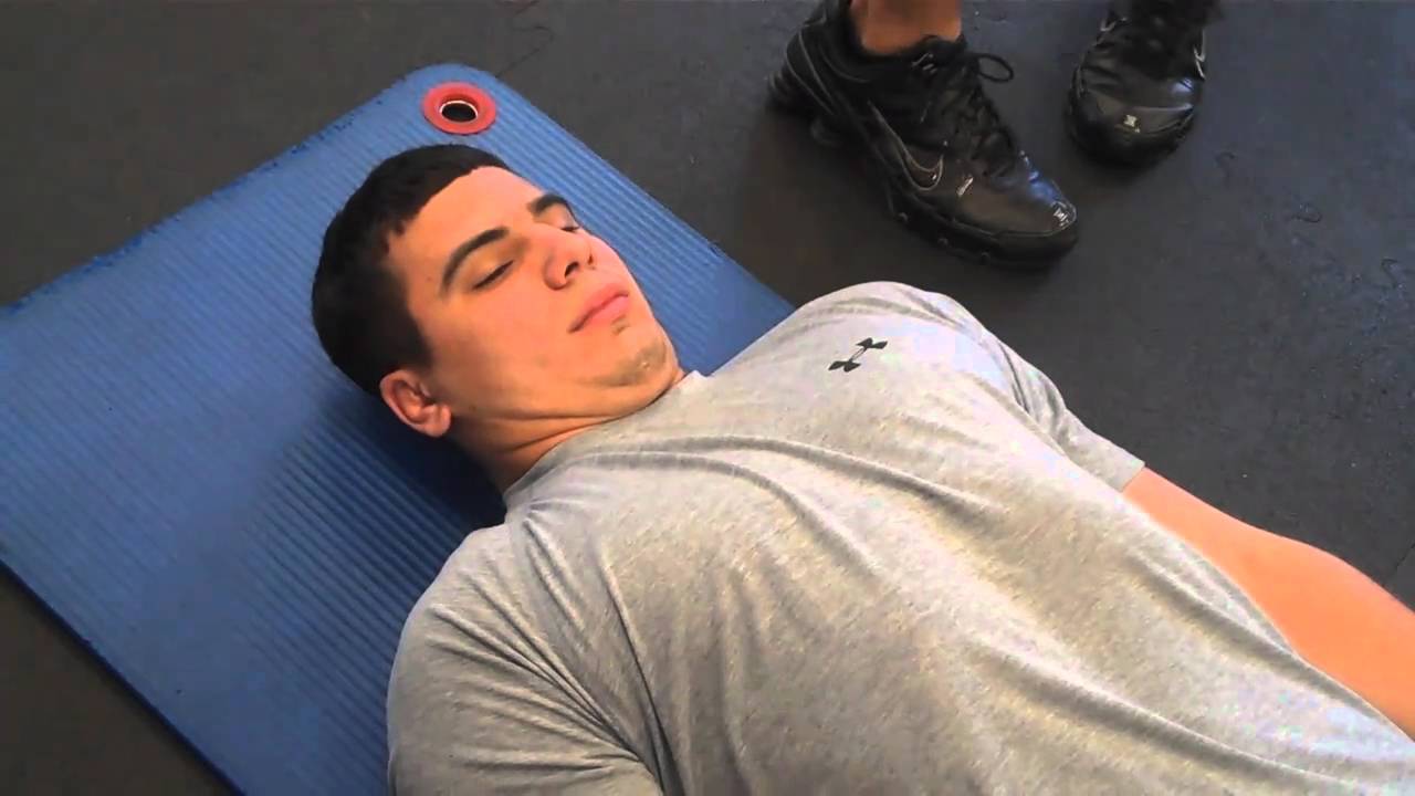 Neck Supine Chin Tuck - YouTube