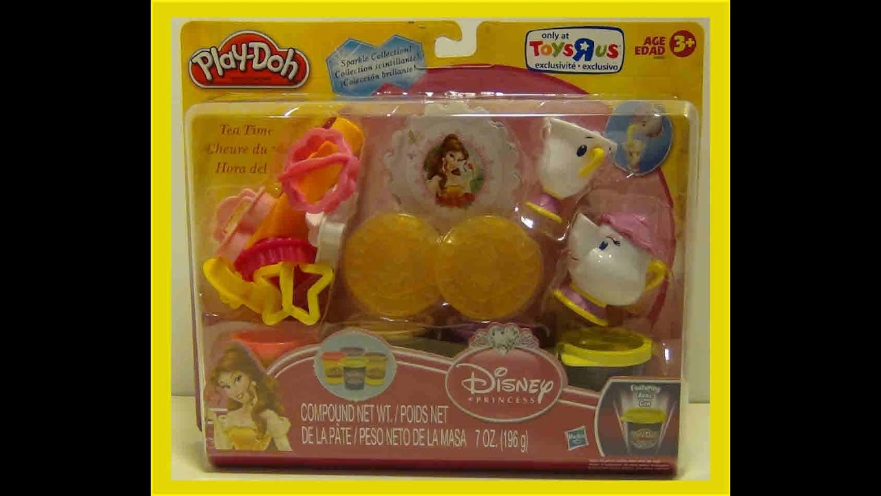Play Doh Princess Belle Magical Tea Party Set Disney Beauty and the ...