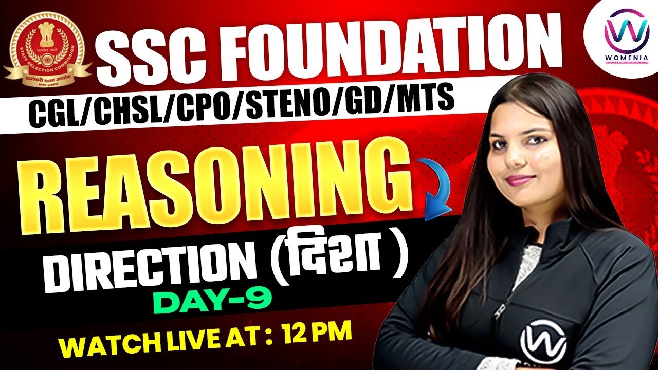 DIRECTION ( दिशा ) #9 | REASONING BY SWATI MA'AM | FOR SSC CGL/CHSL/CPO ...