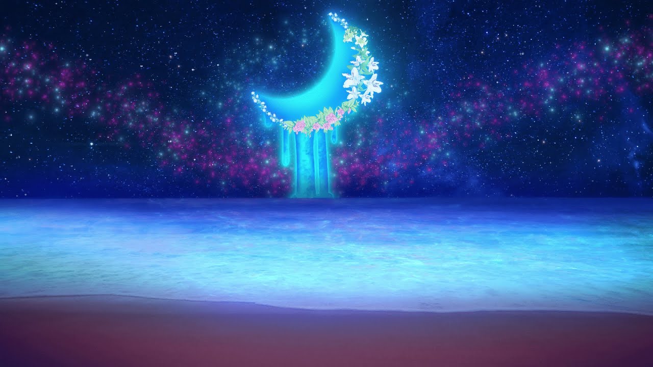 Melting Crescent Moon Over Beach - YouTube